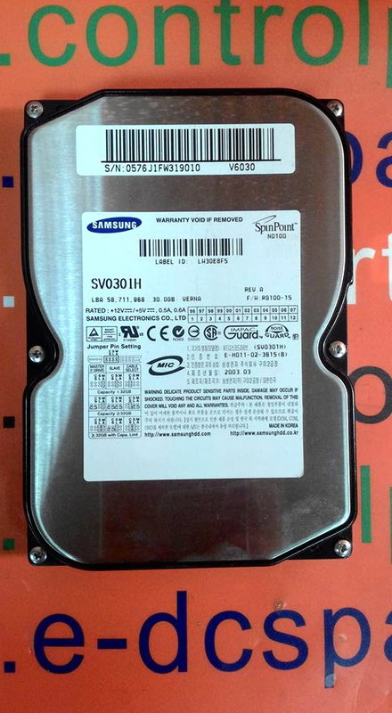 SAMSUNG SV0301H 80GB SATA IDE Hard Drive - 裕益科技自動化設備可程式編碼器PLC分散式控制系統DCS