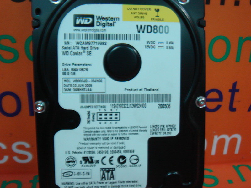 Western Digital WD800JD-08JNC0 80GB Hard Drive ATA - PLC DCS SERVO ...