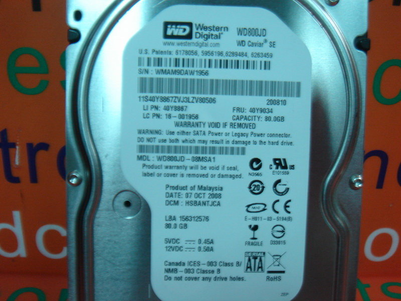 Western Digital WD800JD-08MSA1 80GB SATA Hard Drive - 裕益科技自動化設備可程式編碼器 ...