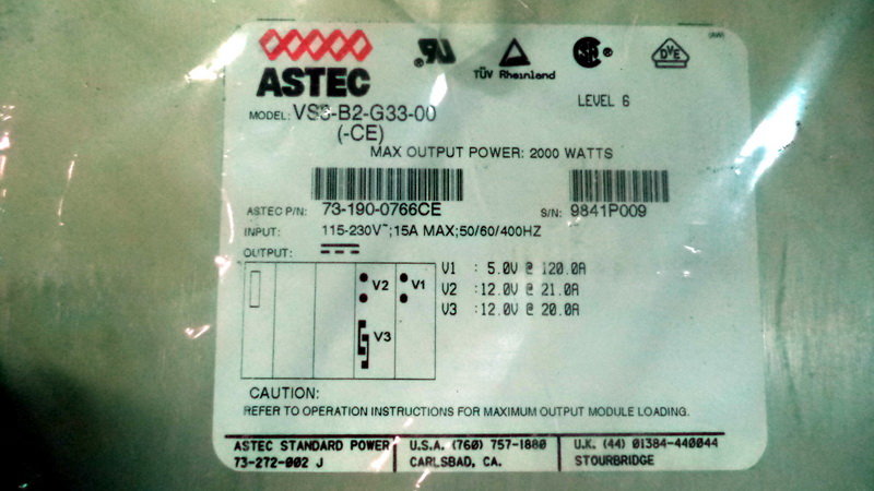 ASTEC POWER SUPPLY VS3-B2-G33-00(-CE) - 裕益科技自動化設備可程式編碼器PLC分散式控制系統DCS