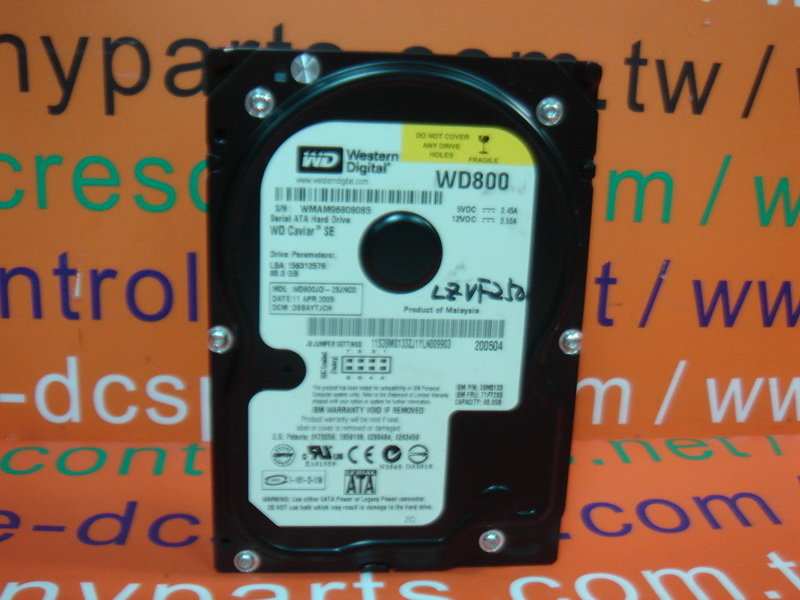 Western Digital WD800JD-23JNC0 80GB Hard Drive ATA - PLC DCS SERVO ...