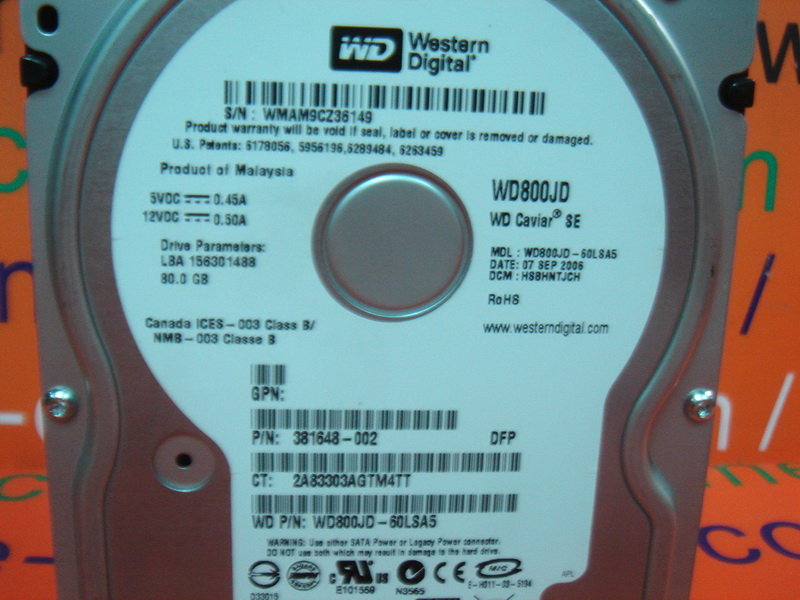 Western Digital WD800JD-60LSA5 80GB SATA Hard Drive - 裕益科技自動化設備可程式編碼器 ...