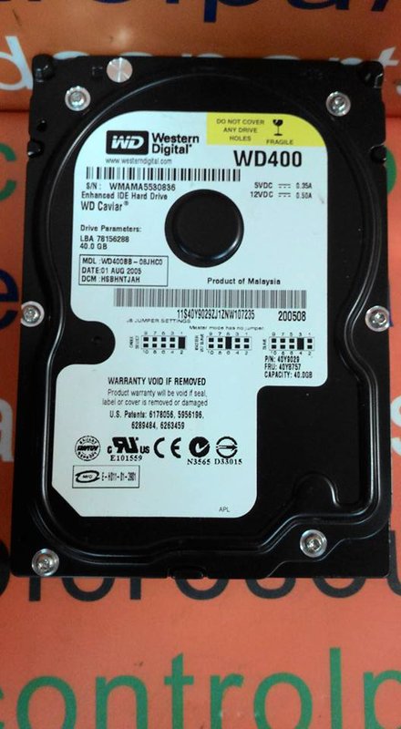 Western Digital WD400BB-08JHC0 IDE 40GB HDD - PLC DCS SERVO Control ...