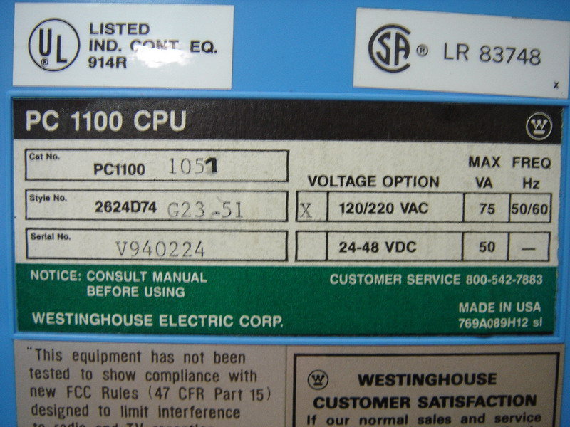 Westinghouse DCS WDPF PC-1100 - 裕益科技自動化設備可程式編碼器PLC分散式控制系統DCS