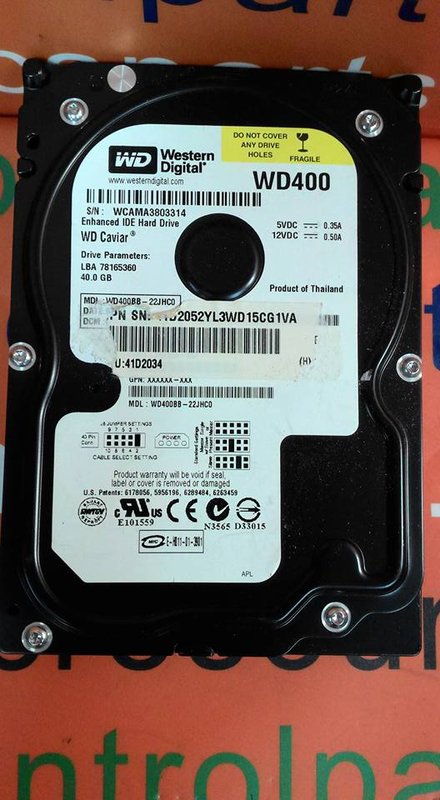 Western Digital WD400BB-22JHC0 IDE 40GB 3.5Hard Drive - 裕益科技自動化設備可程式編碼器 ...