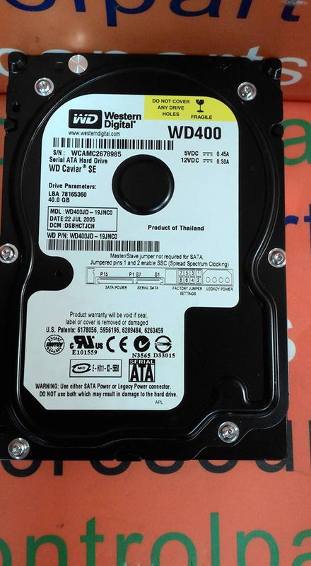 Western Digital WD400JD-19JNC0 SATA 40GB 3.5Hard Drive W - 裕益科技自動化設備可程式 ...