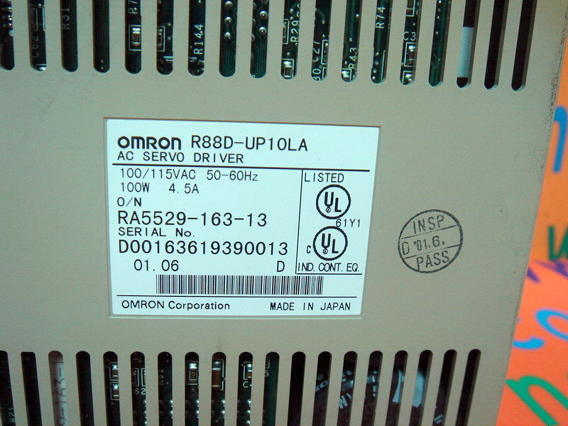 OMRON R88D-UP10LA / R88A-PR03U - 裕益科技自動化設備可程式編碼器PLC分散式控制系統DCS