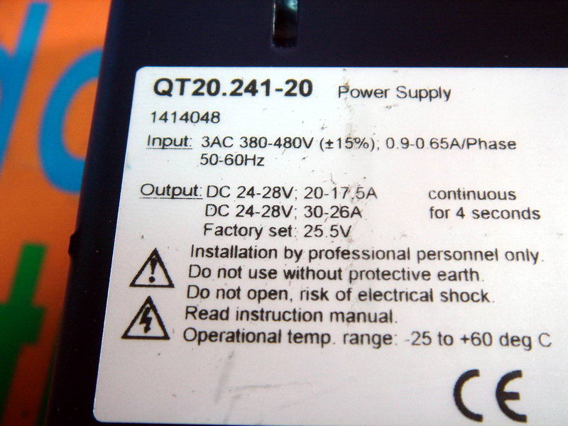 PULS QT20.241-20 Power Supply, 480W, 380-480VAC 3PH - 裕益科技自動化設備可程式編碼器 ...