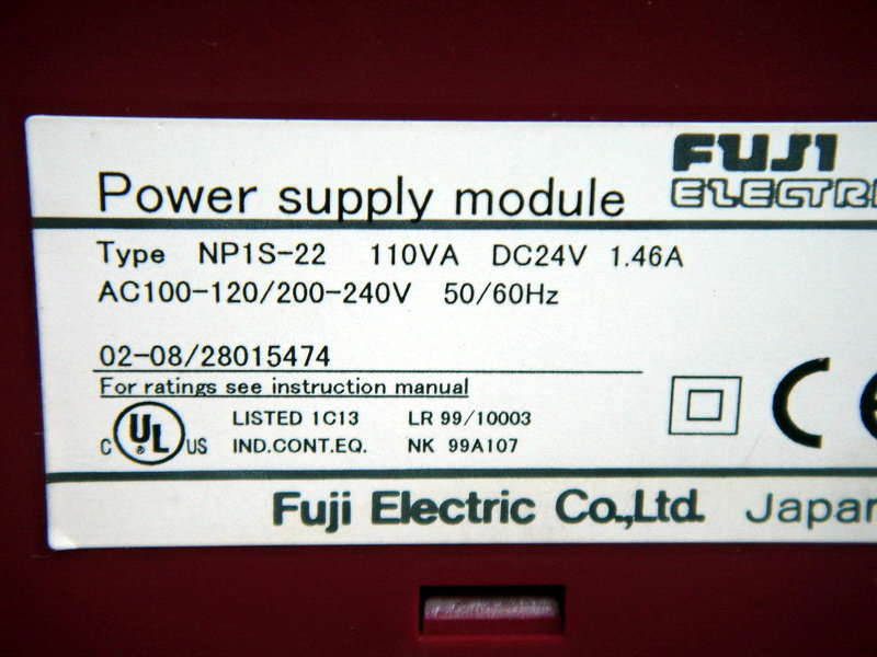 FUJI POWER SUPPLY MODULE NP1S-22 - 裕益科技自動化設備可程式編碼器PLC分散式控制系統DCS