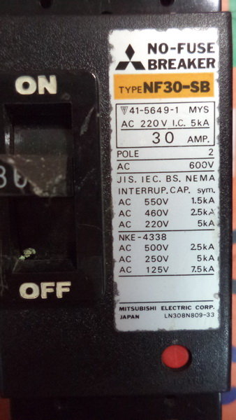 MITSUBISHI SB type NF30-SB 30AMP. - 裕益科技自動化設備可程式編碼器PLC分散式控制系統DCS