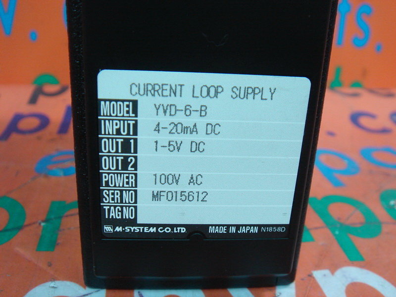 M-SYSTEM YVD-6-B CURRENT LOOP SUPPLY - 裕益科技自動化設備可程式編碼器PLC分散式控制系統DCS