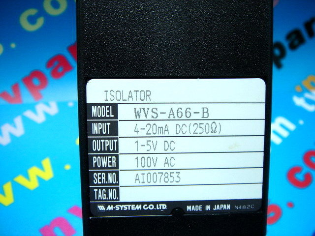 M-SYSTEM PLC (ISOLATOR)WVS-A66-B MODULE - 裕益科技自動化設備可程式編碼器PLC分散式控制系統DCS