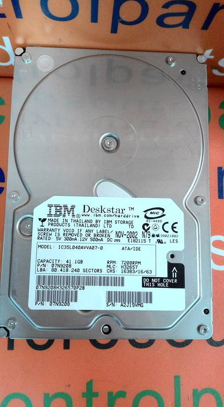 IBM IC35L040AVVA07-0 41.1GB IDE Hard Drive - 裕益科技自動化設備可程式編碼器PLC分散式控制系統DCS