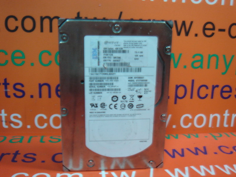 IBM ST373355SS 73.4GB SAS Hard Disk Drive - 裕益科技自動化設備可程式編碼器PLC分散式控制系統DCS
