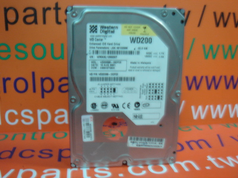Western Digital WD200BB-00CFC0 20GB Hard Disk Drive - PLC DCS SERVO ...