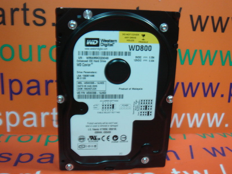 Western Digital WD800BB-19JHC0 80GB Hard Disk Drive - PLC DCS SERVO ...