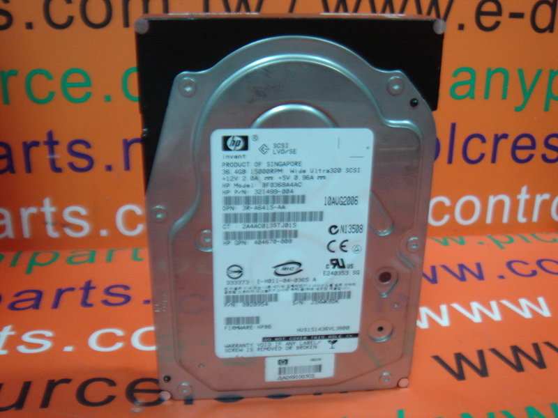 HP BF0368A4AC 36.4GB SCSI Hard Disk - 裕益科技自動化設備可程式編碼器PLC分散式控制系統DCS