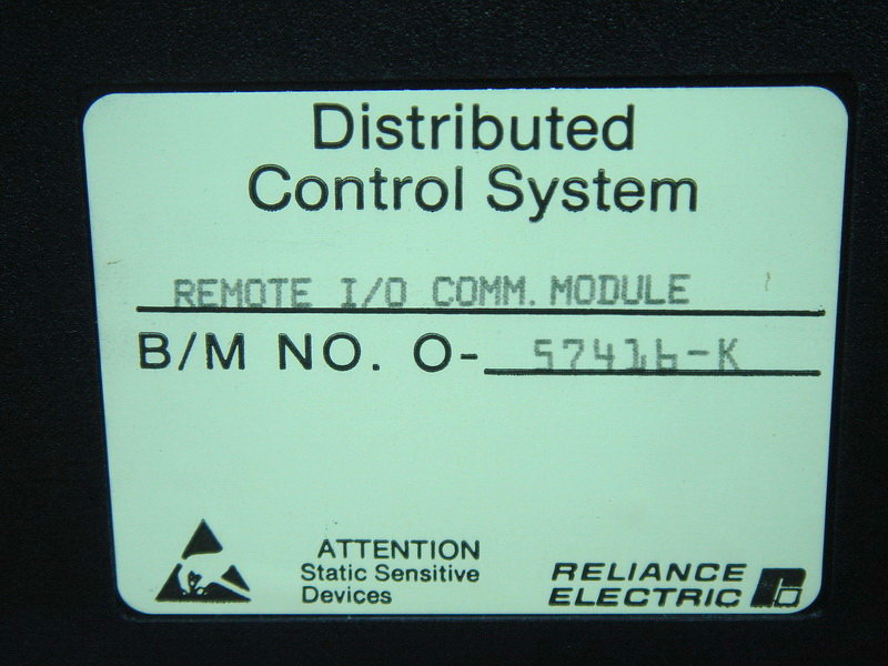 RELIANCE REMOTE I/O COMMUNICATIONS MODULE 57416 / O-57416-K - 裕益科技自動化設備 ...