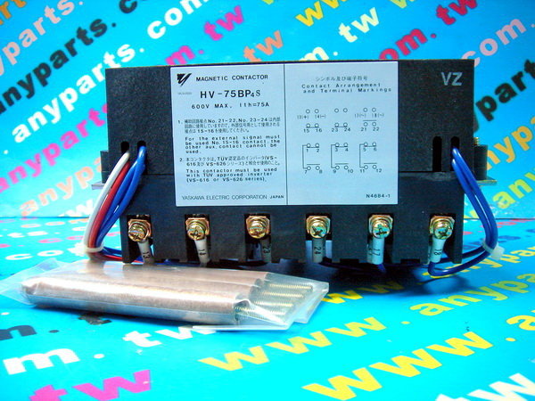 YASKAWA PLC MAGNETIC CONTACTOR HV75BP4S 600V MAX 1th=75A - 裕益科技自動化設備可程式 ...
