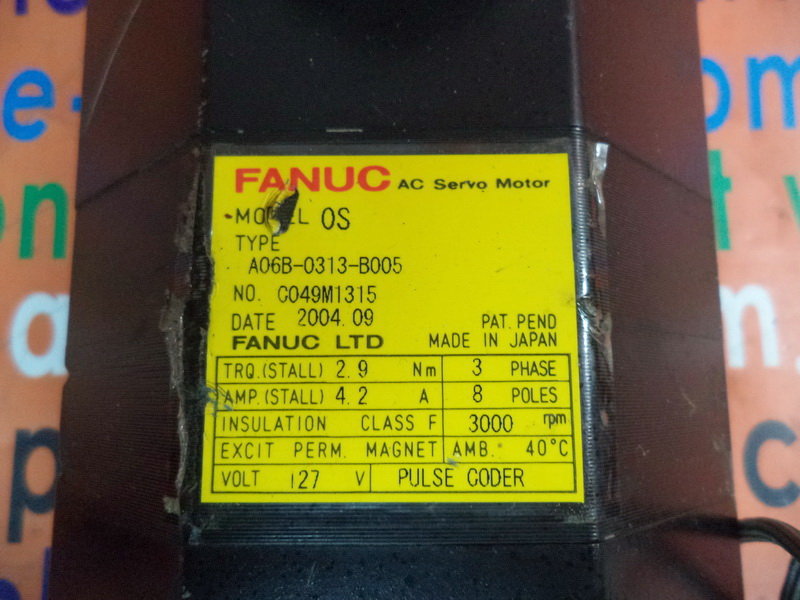 FANUC AC SERVO MPTOR OS TYPE.A06B-0313-B005 - 裕益科技自動化設備可程式編碼器PLC分散式控制系統DCS
