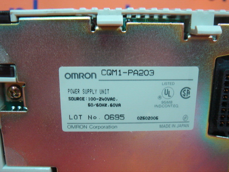 OMRON POWER SUPPLY UNIT CQM1-PA203 - 裕益科技自動化設備可程式編碼器PLC分散式控制系統DCS