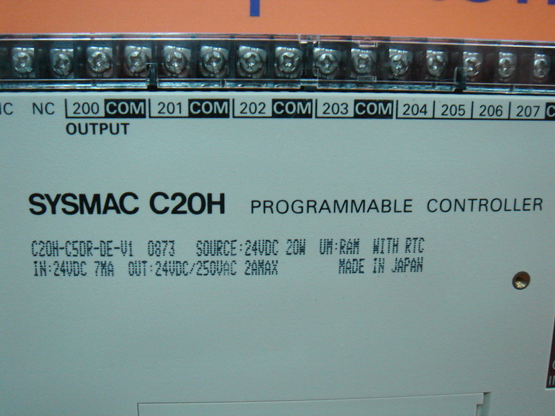 OMRON SYSMAC C20H C20H-C5DR-DE-V1 - PLC DCS SERVO Control MOTOR POWER ...