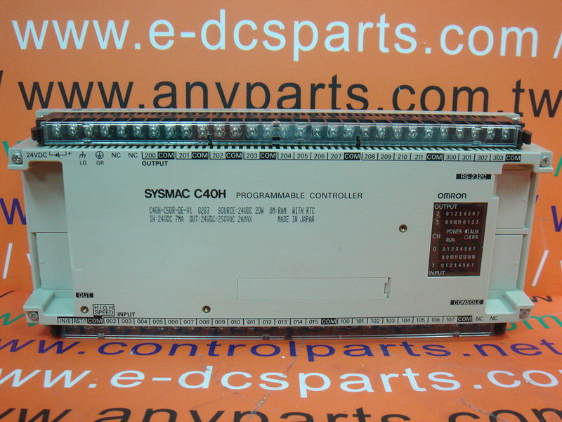 OMRON C40H-C5DR-DE-V1 SYSMAC C40H - PLC DCS SERVO Control MOTOR POWER ...