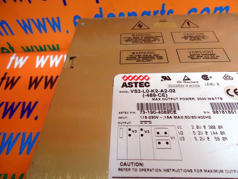 ASTEC VS3-L0-K2-A2-02(-489-CE) - PLC DCS SERVO Control MOTOR POWER ...