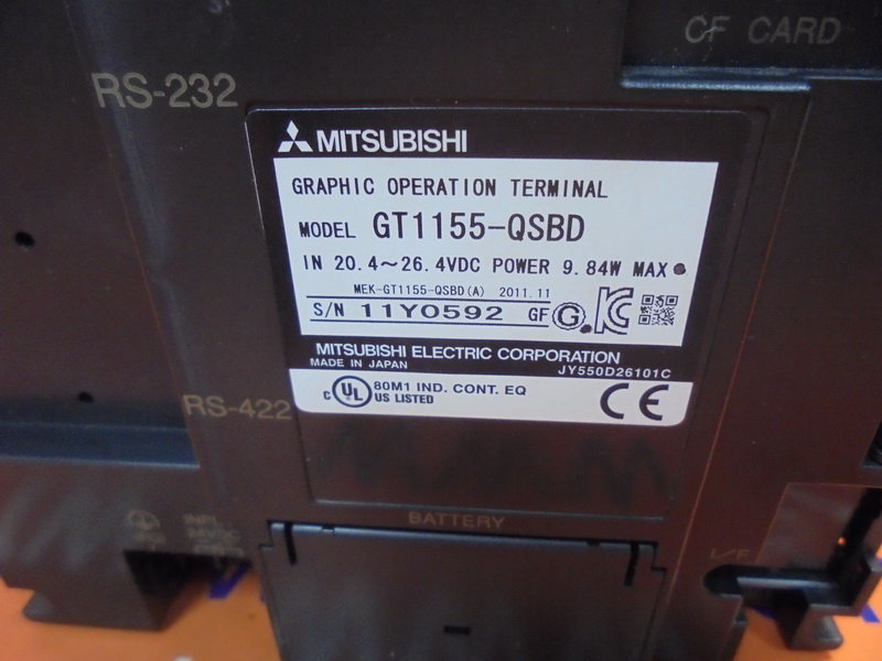 MITSUBISHI GRAPHIC OPERATION TERMINAL GOT 1000 GT1155-QSBD - 裕益科技自動化設備可 ...