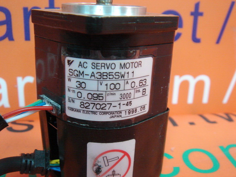 YASKAWA AC SERVO MOTOR SGM-A3B5SW11 - 裕益科技自動化設備可程式編碼器PLC分散式控制系統DCS
