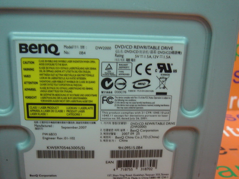 DVD-ROM DRIVE IDE DW2000 - 裕益科技自動化設備可程式編碼器PLC分散式控制系統DCS