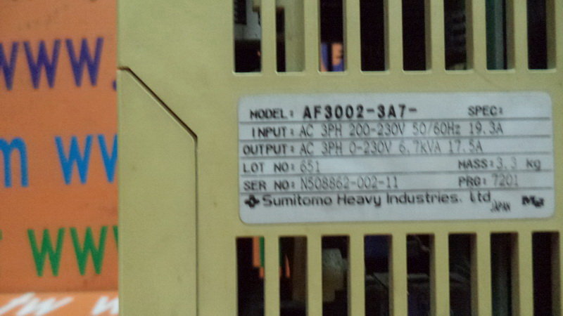 Sumitomo AF3002-3A7- - 裕益科技自動化設備可程式編碼器PLC分散式控制系統DCS