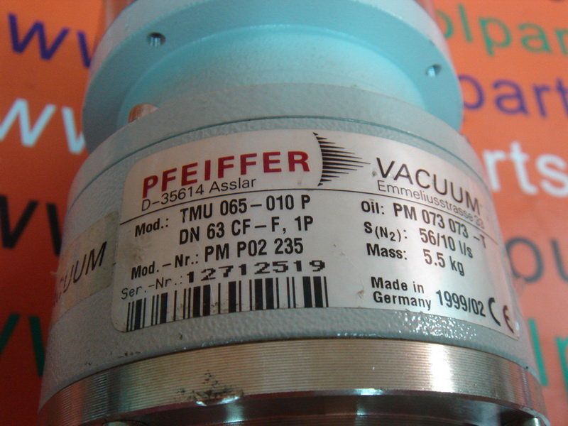 PFEIFFER D-35614 ASSLAR TMU 065-010P DN 63 CF-F,1P - PLC DCS SERVO ...
