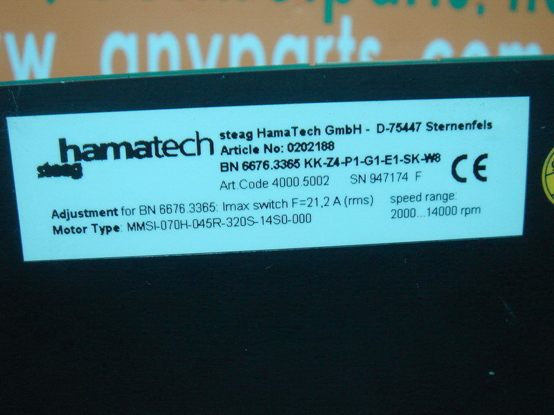 HAMATECH MMSI-070H-045R-320S-14S0-000 / 6676.3365 KK-Z4-P1-G1-E1-SK-W8 ...