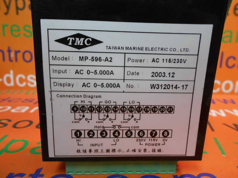 TMC MP-596-A2 - 裕益科技自動化設備可程式編碼器PLC分散式控制系統DCS