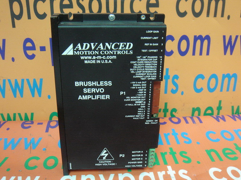 ADVANCED MOTION CONTROLS X06 B25A20Q BRUSHLESS SERVO AMPLIFIER - PLC ...