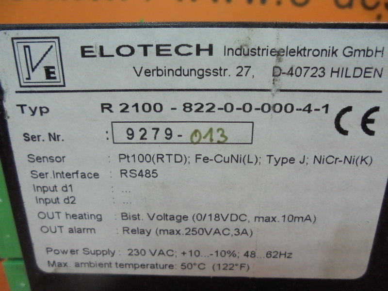 ELOTECH R2100-822-0-0-000-4-1 - 裕益科技自動化設備可程式編碼器PLC分散式控制系統DCS