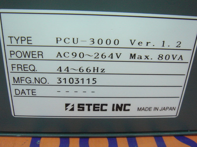 STEC INC PCU-3000 - PLC DCS SERVO Control MOTOR POWER SUPPLY IPC ROBOT