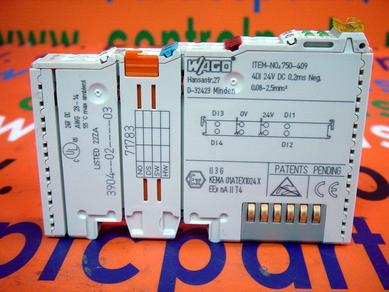 WAGO 4-CHANNEL DIGITAL INPUT MODULE 750-409 - 裕益科技自動化設備可程式編碼器PLC分散式控制系統DCS