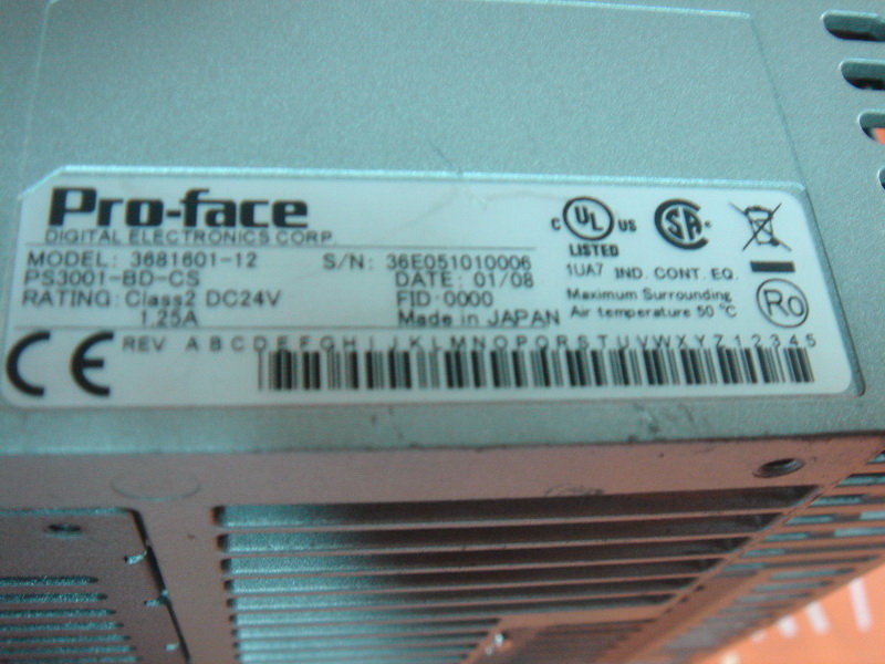 PRO-FACE 368601-12 PS3001-BD-CS - 裕益科技自動化設備可程式編碼器PLC分散式控制系統DCS