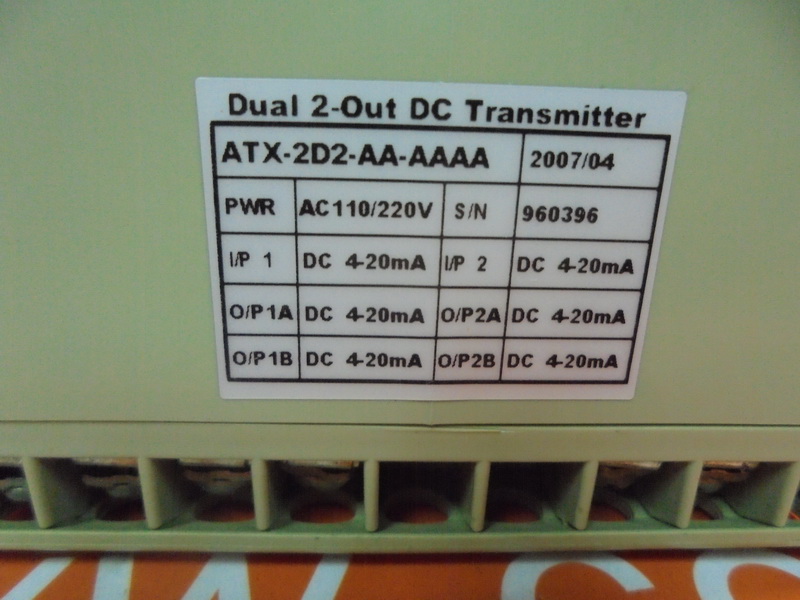 Aecl Dual 2-out DC transmitter ATX-2D2-AA-AAAA - 裕益科技自動化設備可程式編碼器PLC分散式 ...