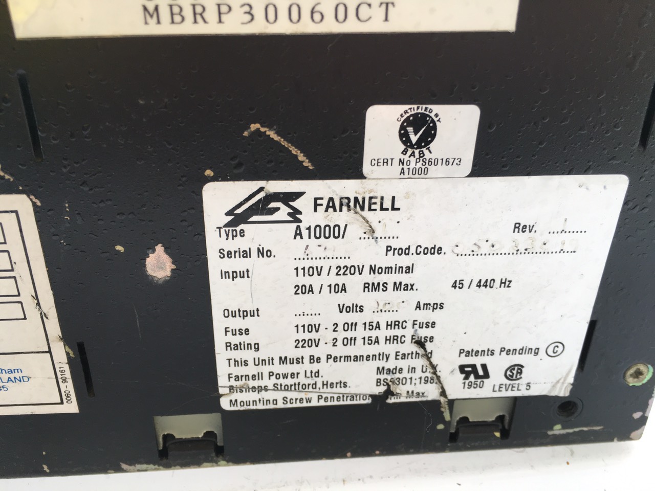ADVANCE FARNELL A1000 - PLC DCS SERVO Control MOTOR POWER SUPPLY IPC ROBOT