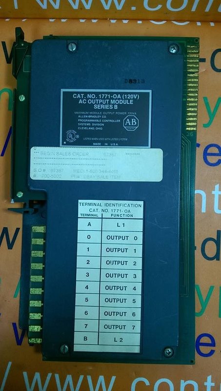 A-B AC OUTPUT MODULE SERIES B 1771-OA - 裕益科技自動化設備可程式編碼器PLC分散式控制系統DCS