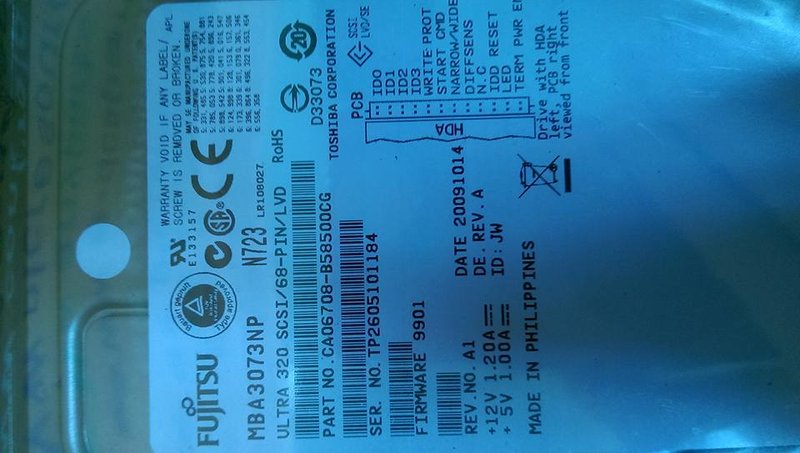 FUJITSU 73GB 15K U320 SCSI/68PIN MBA3073NP - 裕益科技自動化設備可程式編碼器PLC分散式控制系統DCS