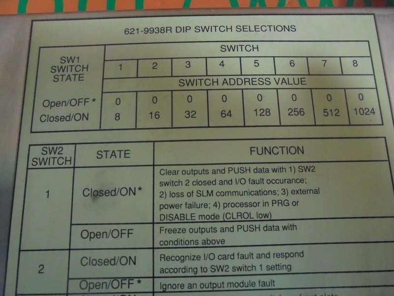 HONEYWELL DIP SWITCH SELECTIONS 621-9938R - 裕益科技自動化設備可程式編碼器PLC分散式控制系統DCS