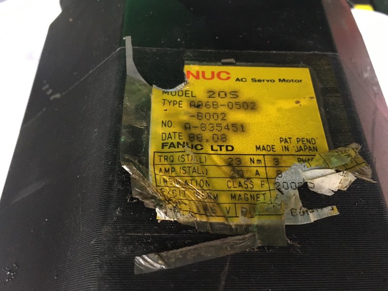 FANUC 20S A06B-0502-B002 - 裕益科技自動化設備可程式編碼器PLC分散式控制系統DCS