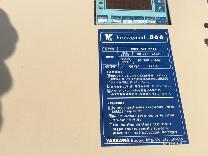 YASKAWA Varispeed 866 CIMR-SVJ-30AA - PLC DCS SERVO Control MOTOR POWER ...