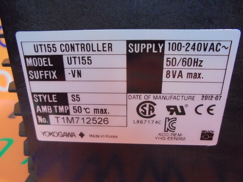 YOKOGAWA TEMPERATURE CONTROLLER UT155-VN - 裕益科技自動化設備可程式編碼器PLC分散式控制系統DCS