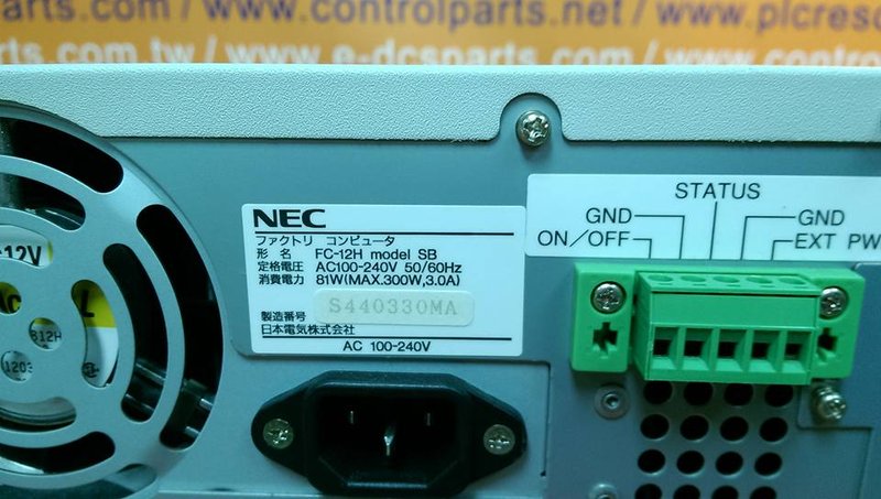 NEC INDUSTRIAL COMPUTER FC98-NX FC-12H MODEL:SB - 裕益科技自動化設備可程式編碼器PLC分散式 ...