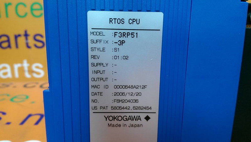 YOKOGAWA RTOS CPU STYLE S1 F3RP51-3P - PLC DCS SERVO Control MOTOR ...